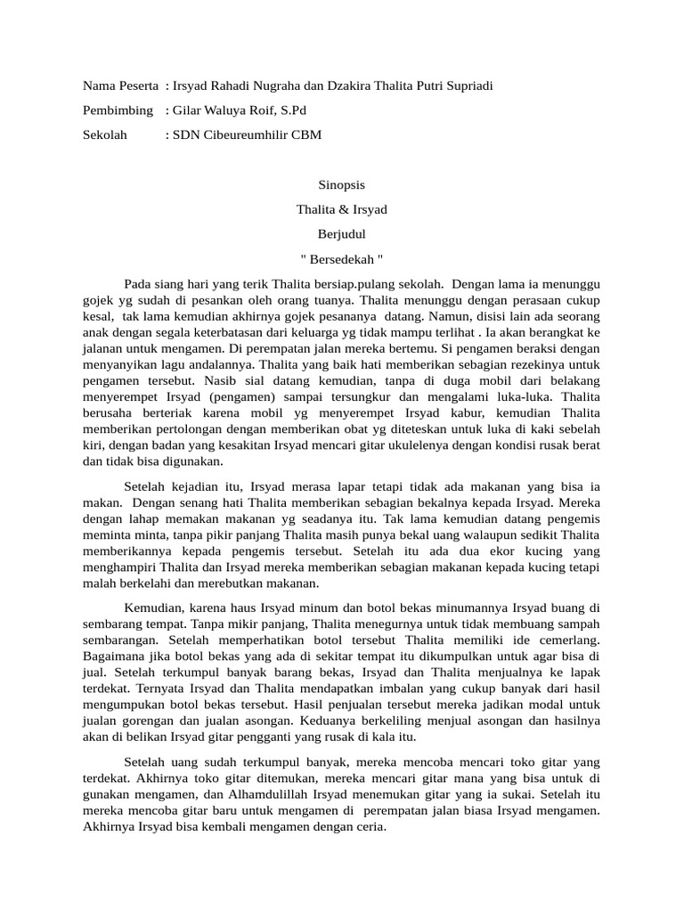 Sinopsis Pantomim | PDF