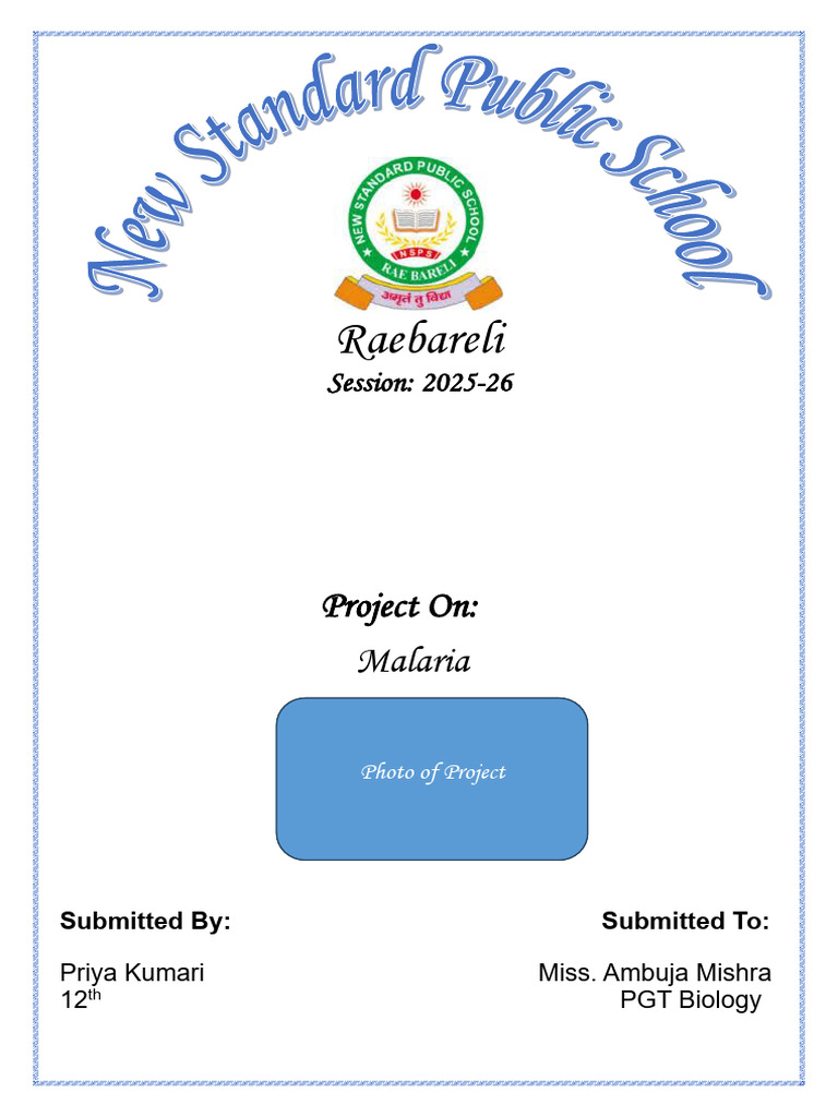 Malaria Project Report by Priya Kumari | PDF