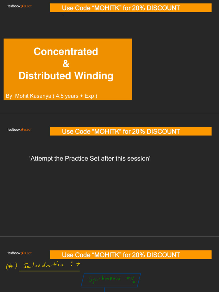 Class On Concept of Concentrated Winding & Distributed Winding - 2 | PDF