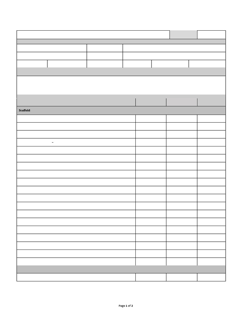 Work at Height Permit Template | PDF | Scaffolding | Safety