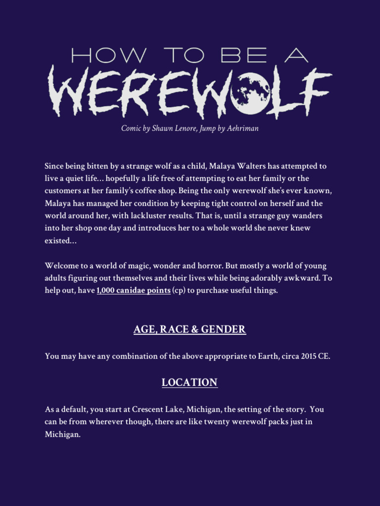 Werewolf Adventures in Crescent Lake | PDF | Werewolves