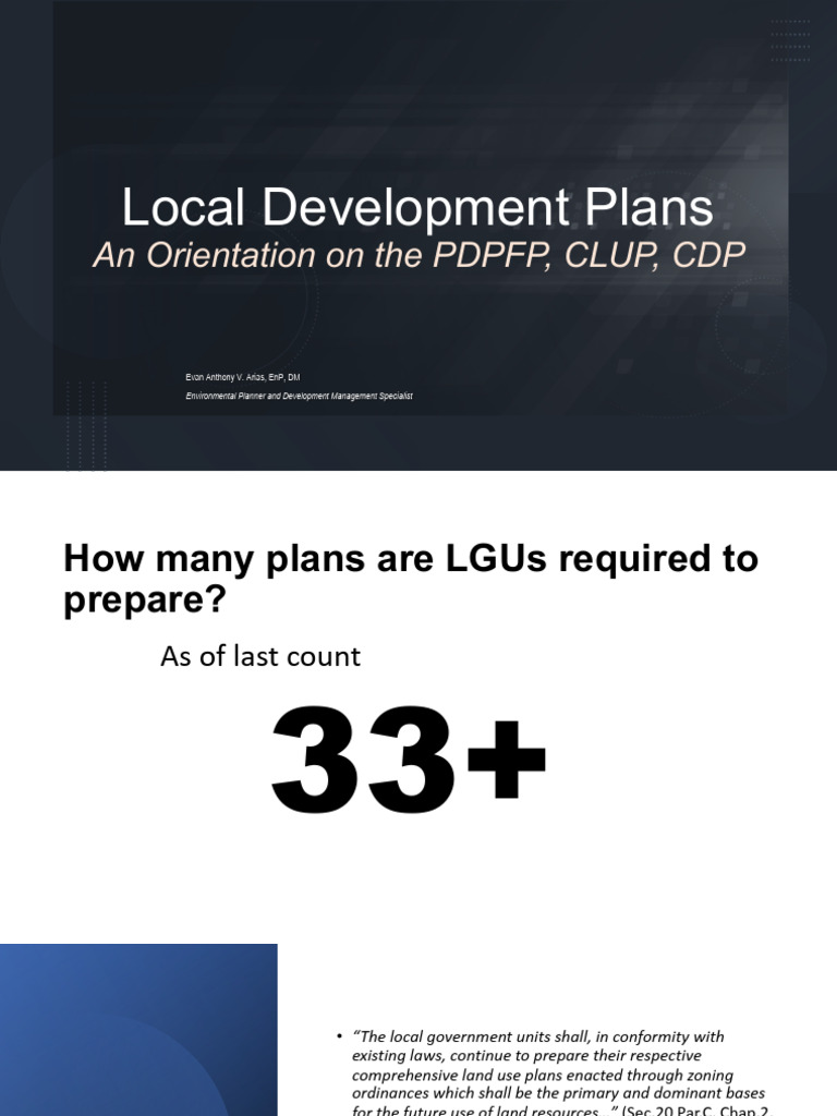 Local Government Development Plans Overview | PDF | Land Use | Zoning