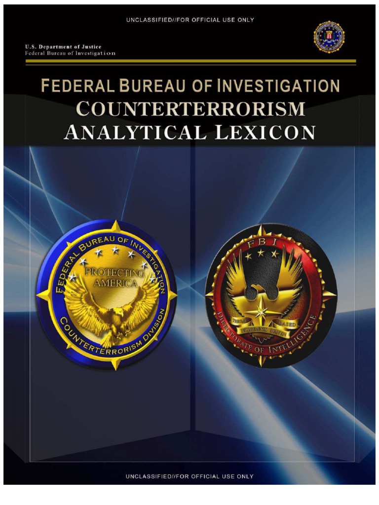 FBI Counter Terrorism Analytical Lexicon Ct. | Extremism | Foreign ...