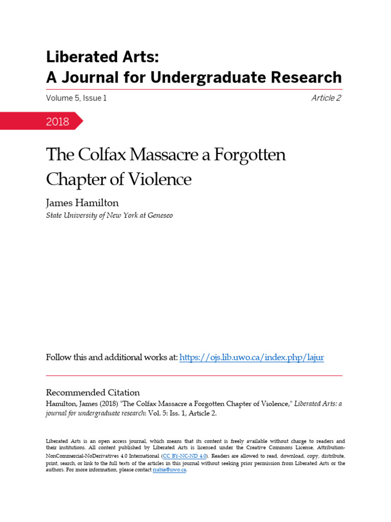 Colfax Massacre Source For Mock Trial | PDF | Reconstruction Era ...