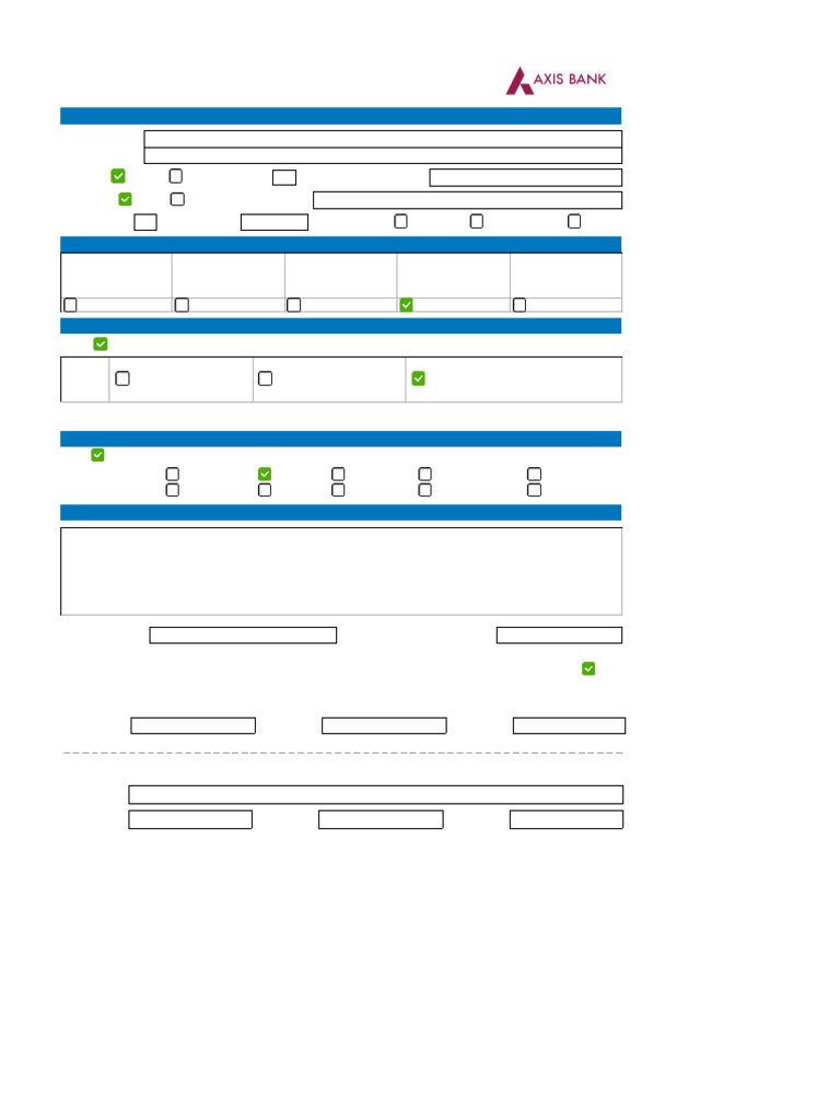Na Axis PS Form | PDF | Investing | Private Sector
