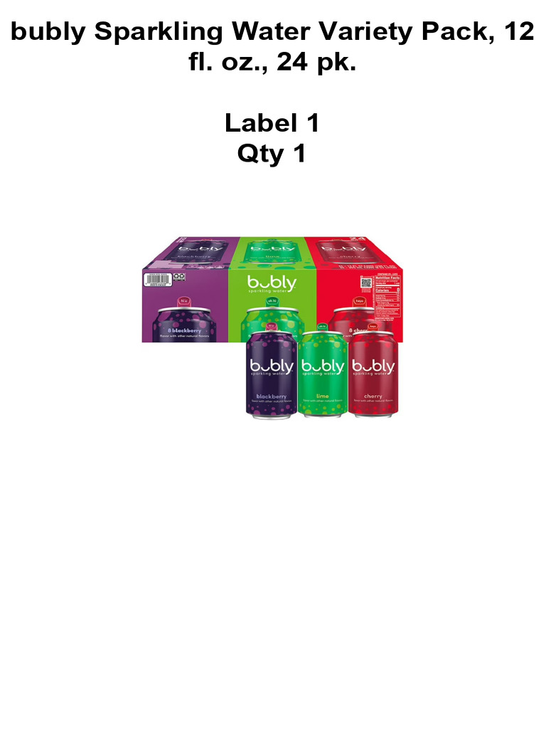 1 Label Bubly Cans | PDF