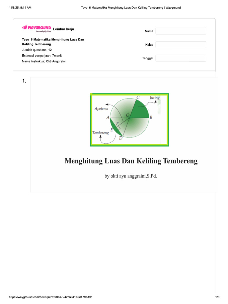 Tembereng Lingkaran | PDF