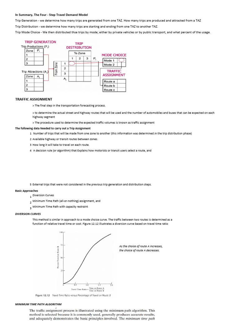 Four-Step Travel Demand Model Overview | PDF | Transport | Applied ...