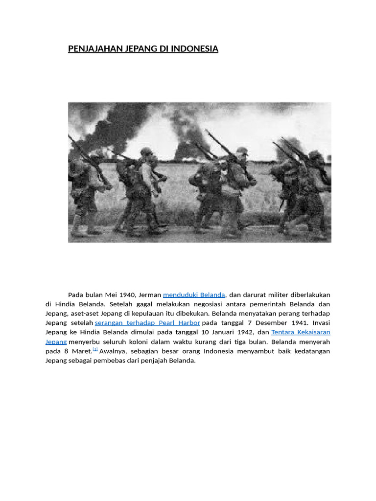 Dampak Pendudukan Jepang di Indonesia | PDF