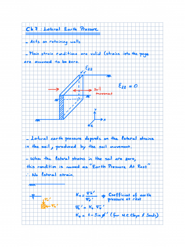 Chapter 7 Lateral Earth Pressure | PDF