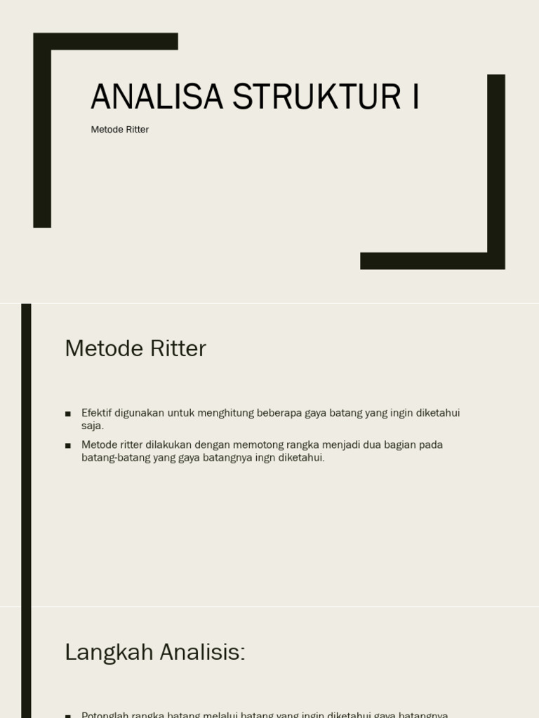 Metode Ritter untuk Analisis Gaya Batang | PDF