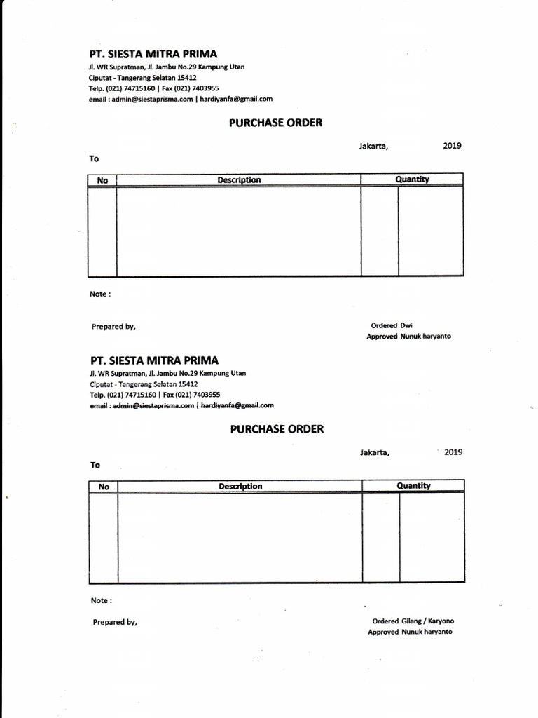 Form Permintaan Barang | PDF