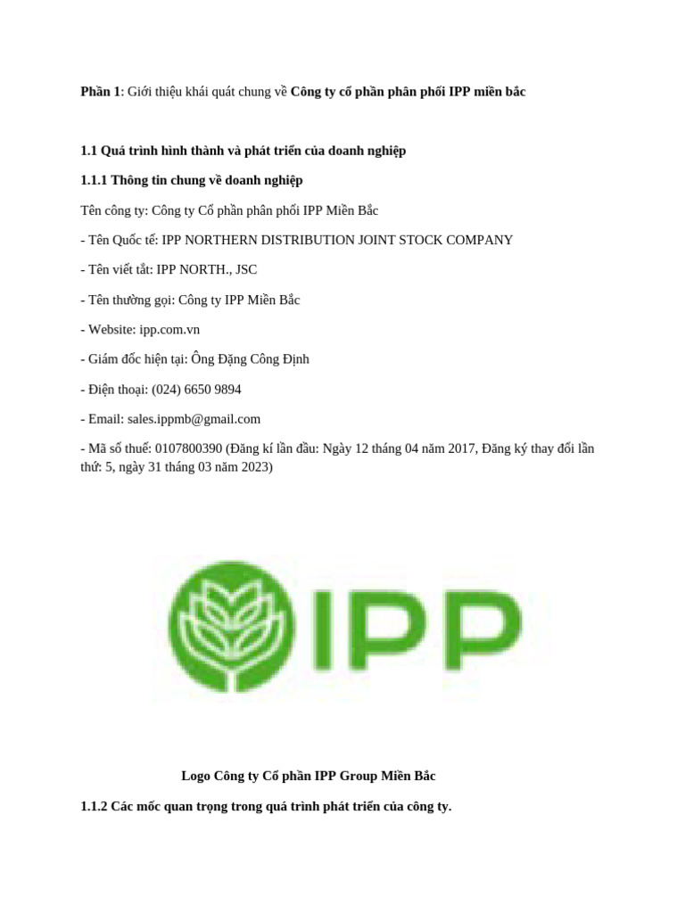 ĐỀ CƯƠNG IPP Group | PDF