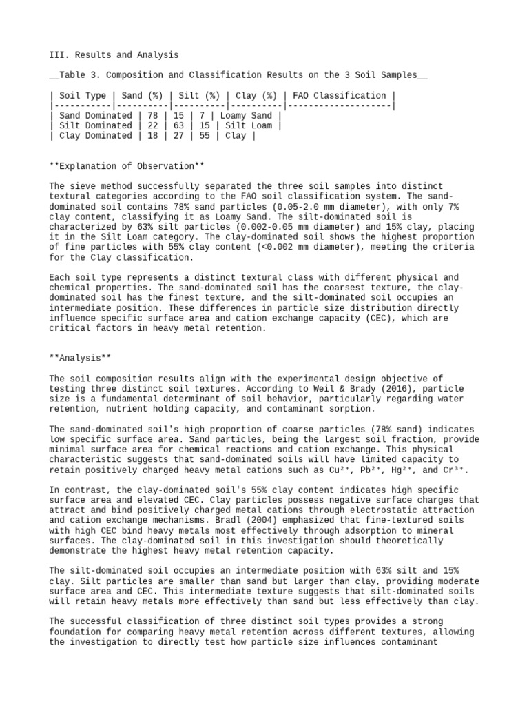 ESS IA Results Analysis Complete | PDF | Soil | Chromium