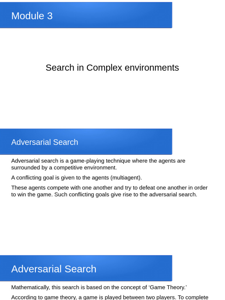 Module 3-Search in Complex Environments | PDF | Computer Programming ...