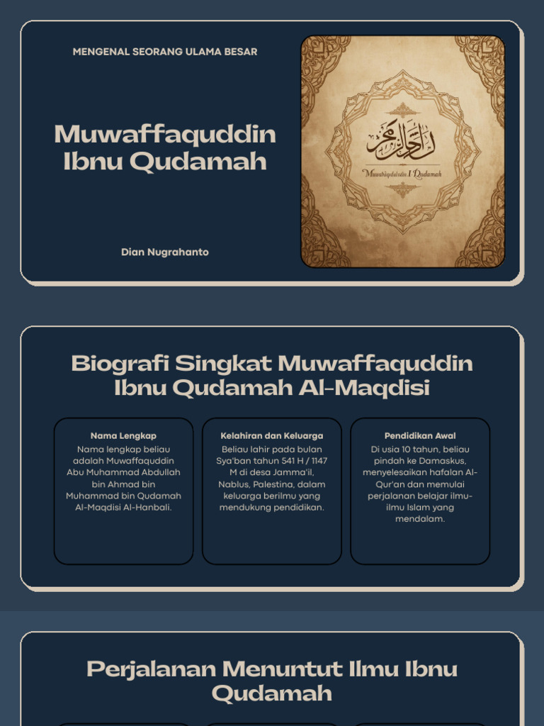 Biografi Singkat Ibnu Qudamah Al-Maqdisi | PDF