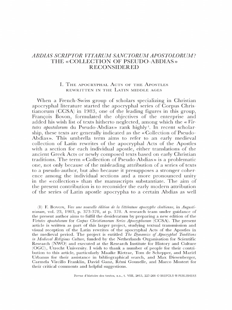 Abdias Scriptor | PDF | Apocrypha