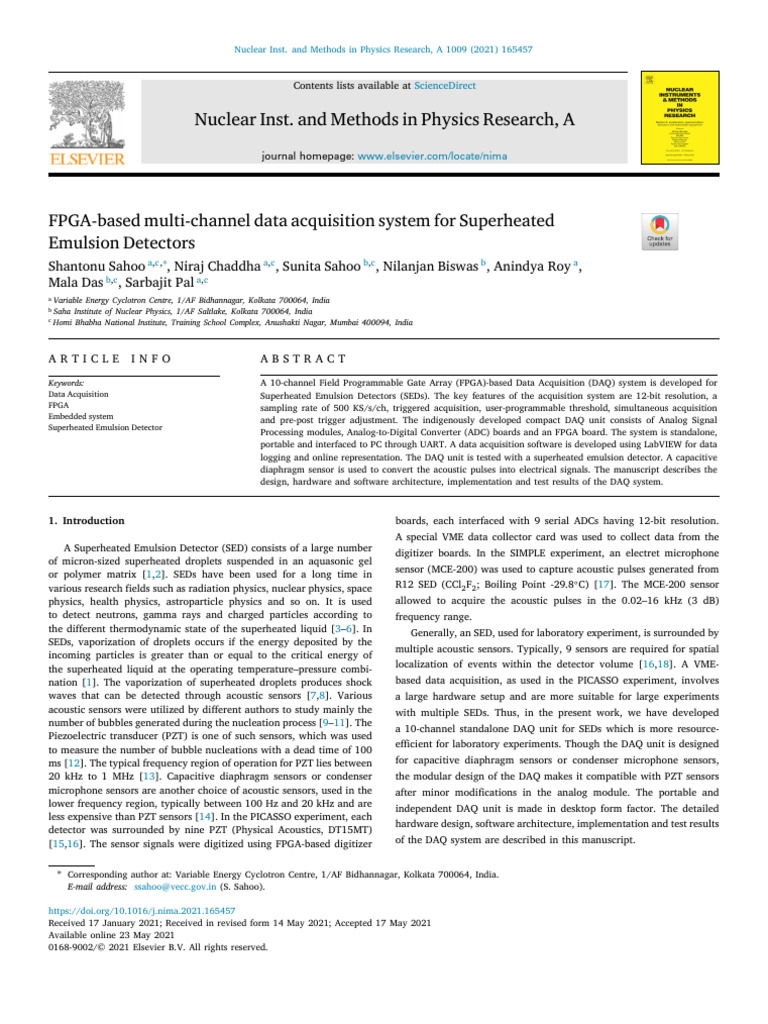 FPGA Basedmulti Channeldataacquisitionsystem | PDF | Analog To Digital Converter | Data Acquisition
