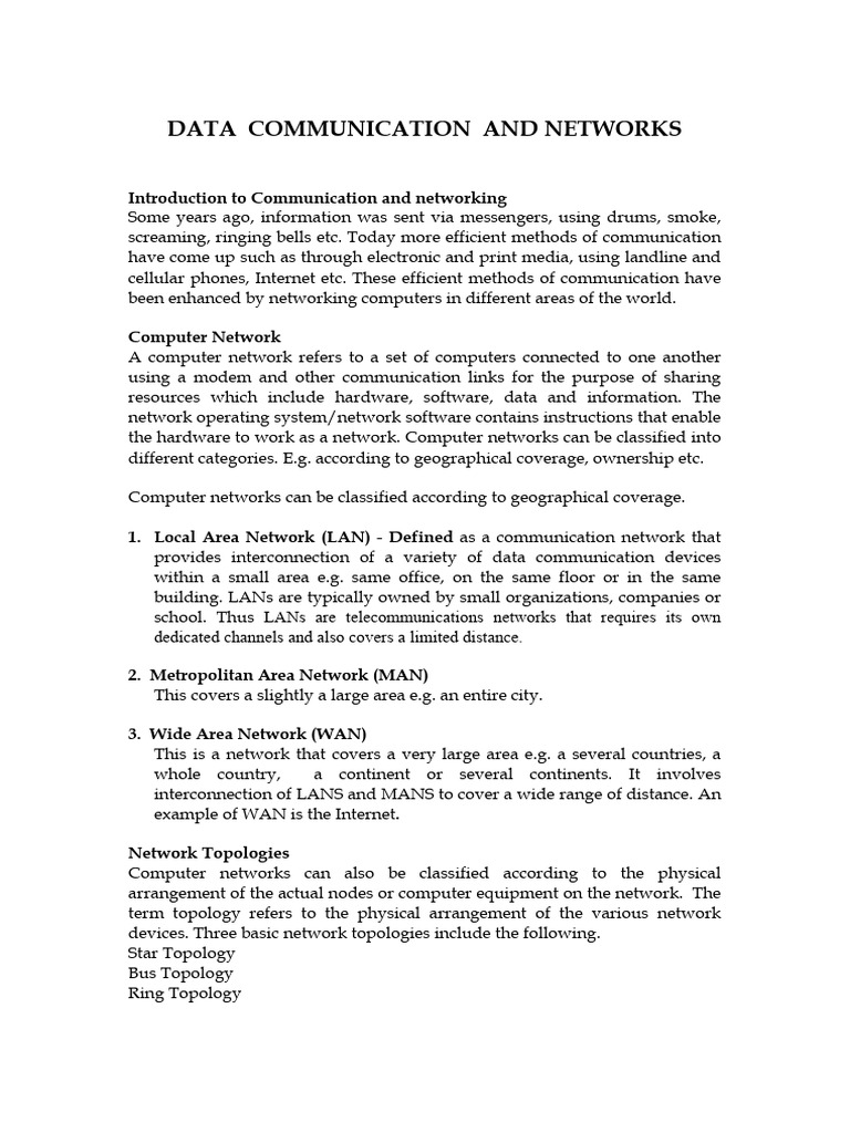 7 Networks | PDF | Computer Network | Network Topology