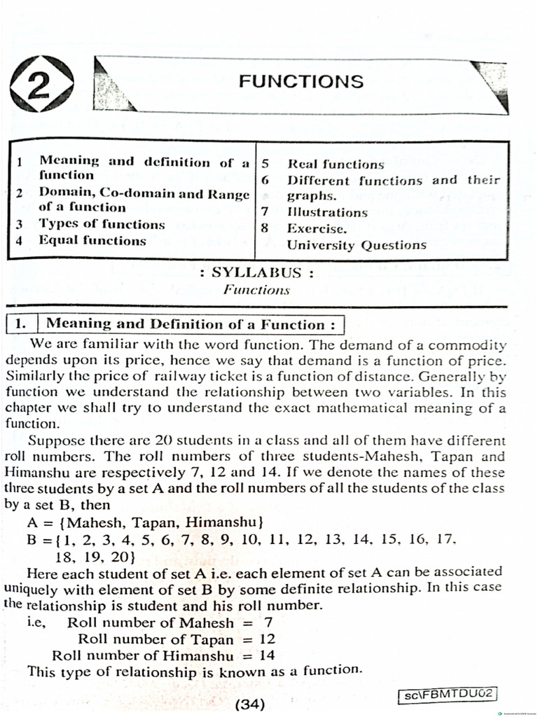 Chapter 2.function | PDF