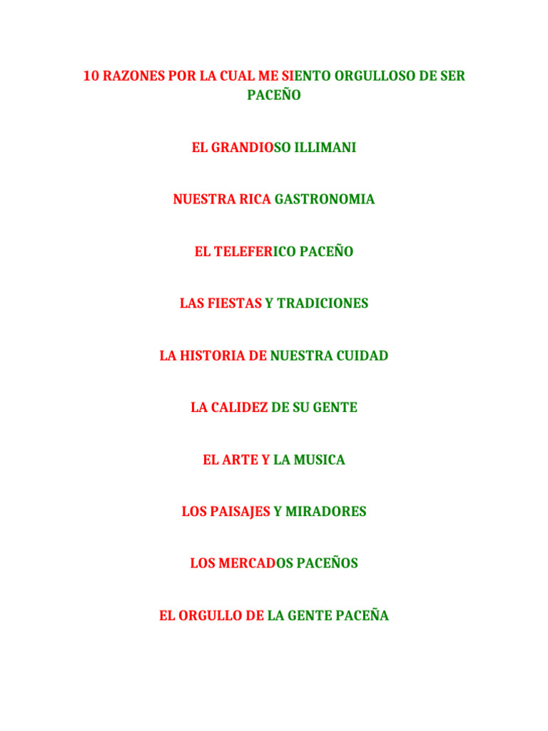 Orgullo Paceño: Cultura y Tradiciones | PDF