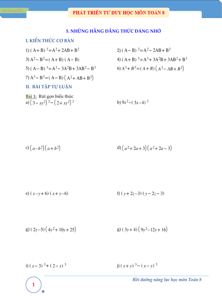 C1 - 05 Nhung Hang Dang Thuc Dang Nho Tong Hop | PDF