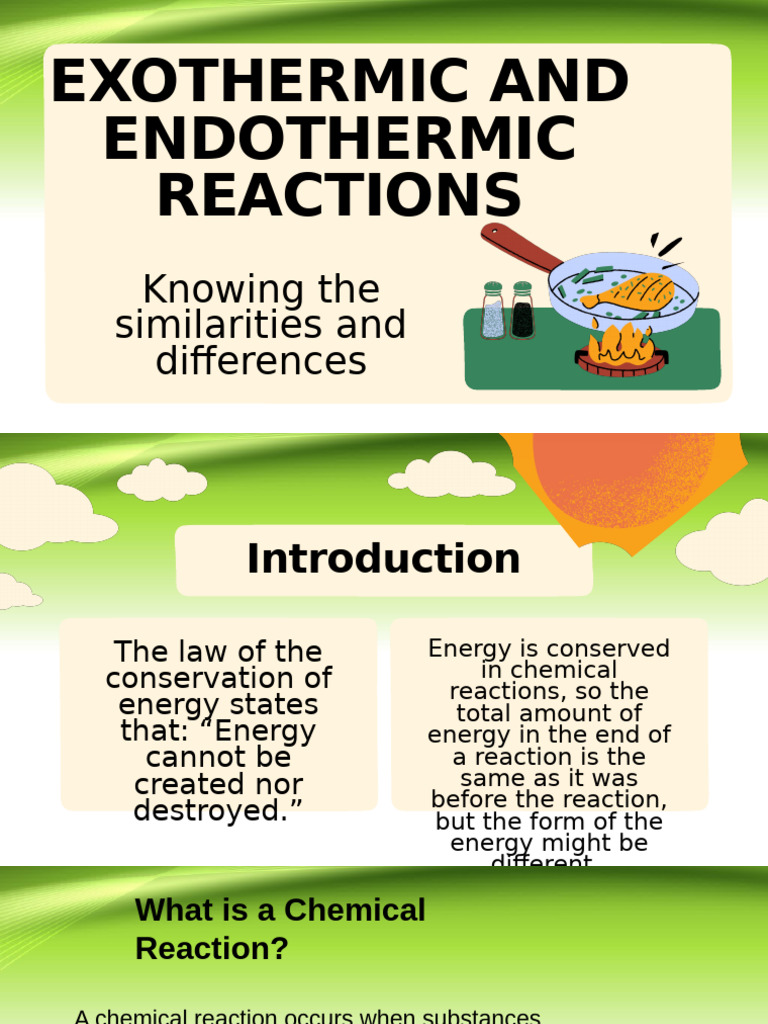 exothermic pptx | PDF | Chemical Reactions | Combustion