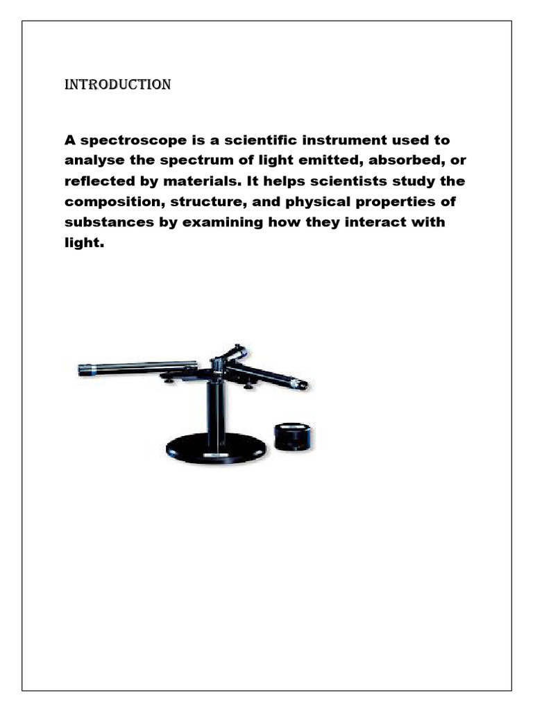 Physics Mini Project. Spectroscope Docx-2-11 | PDF | Spectroscopy ...