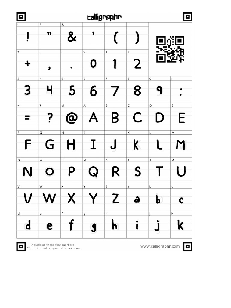 Calligraphr Template | PDF