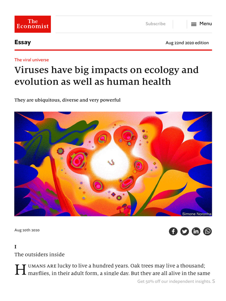 Viruses Have Big Impacts On Ecology and Evolution As Well As Human ...
