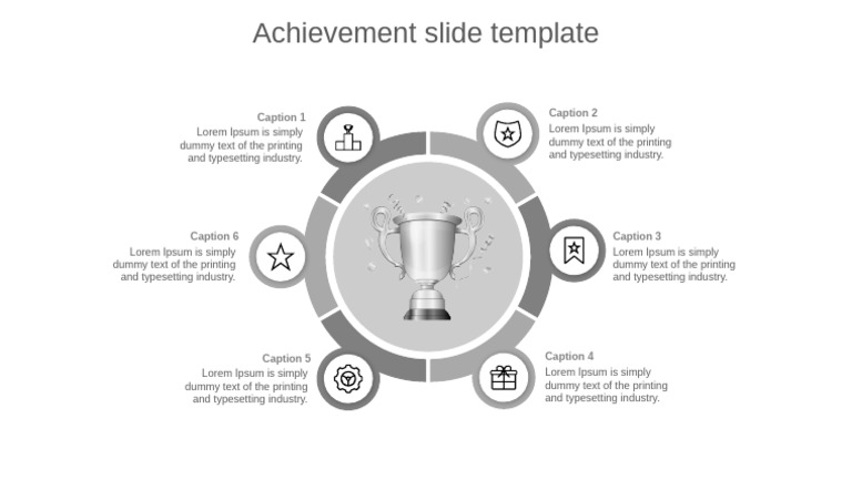 Achievement Slide Template Grey | PDF