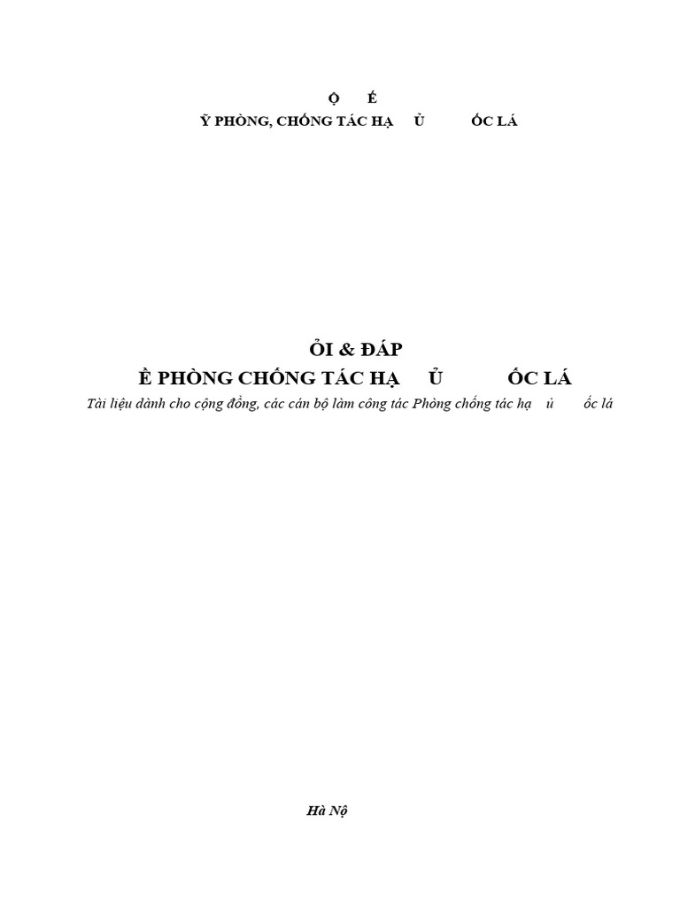 1 Hoi Dap Ve PCTH Thuoc La | PDF