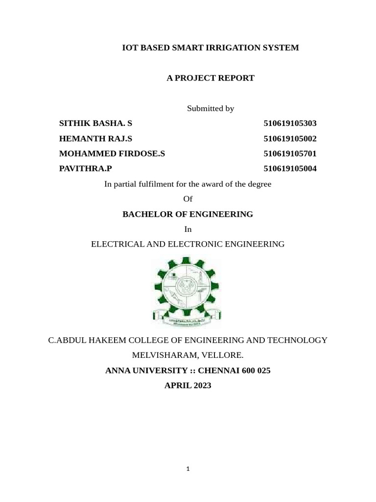 IOT Report | PDF | Internet Of Things | Relay