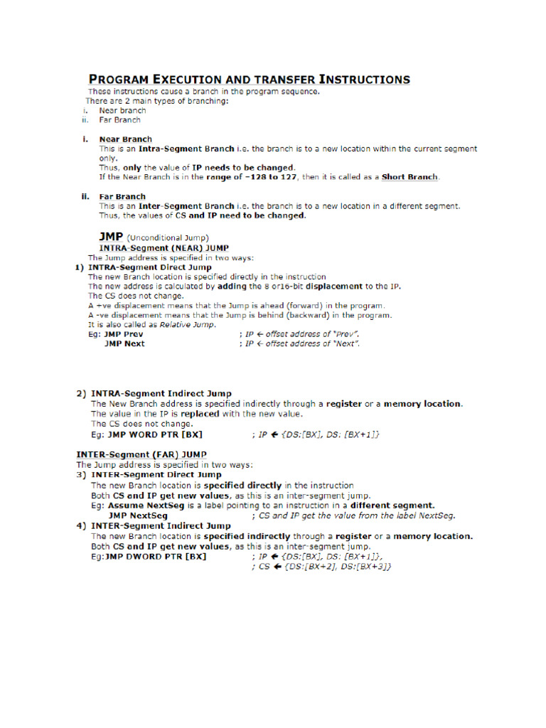 Branch Instructions | PDF