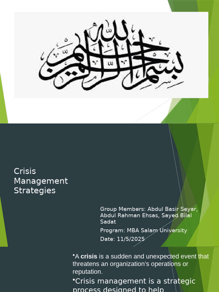 Effective Crisis Management Strategies | PDF | Crisis Management ...