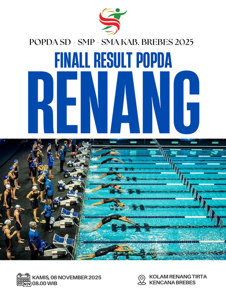 Hasil Medali Renang POPDA Brebes 2025 | PDF