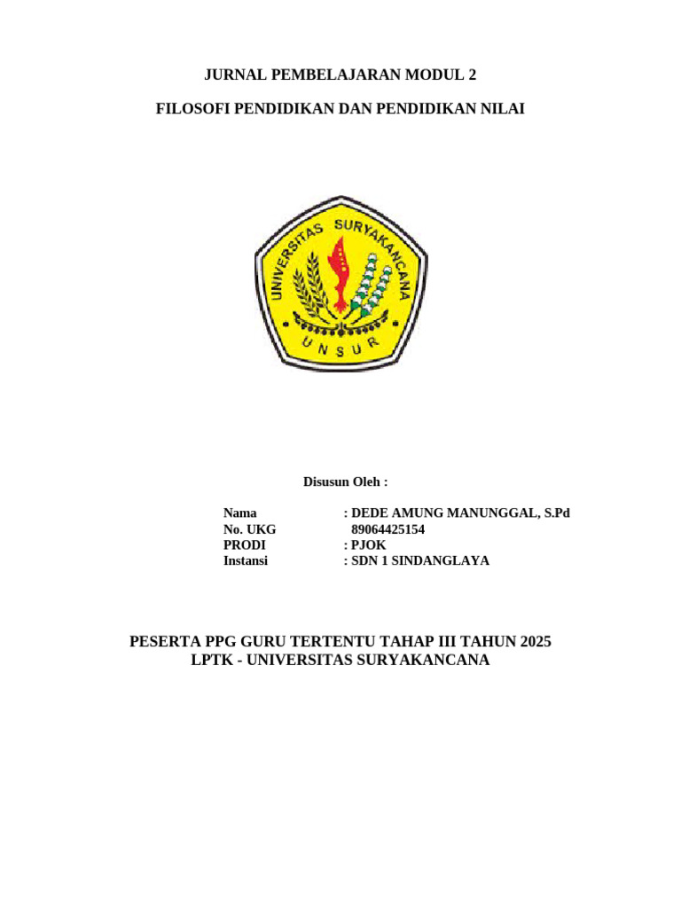 Jujun Junaedi - 202300222015 - Filosofi Pendidikan Dan Pendidikan Nilai ...