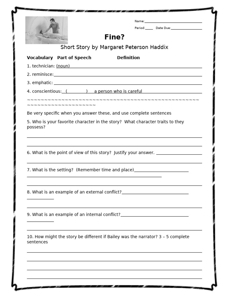 Vocabulary and Analysis of Haddix's Story | PDF