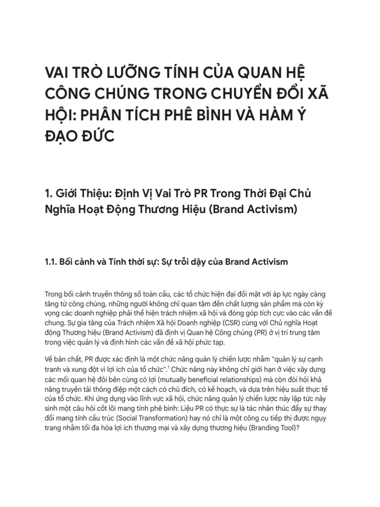 Yêu Cầu Chỉnh Sửa Bài Luận PR | PDF