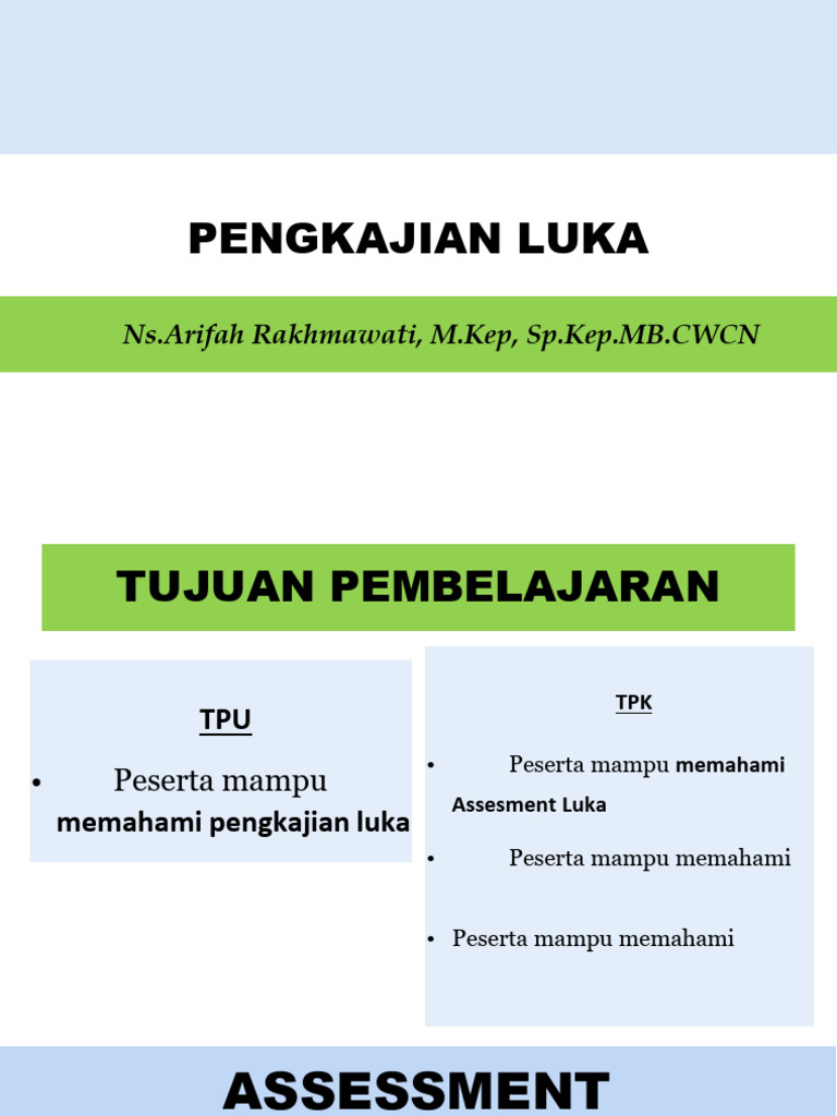 Pengkajian Holistik Luka untuk Perawat | PDF