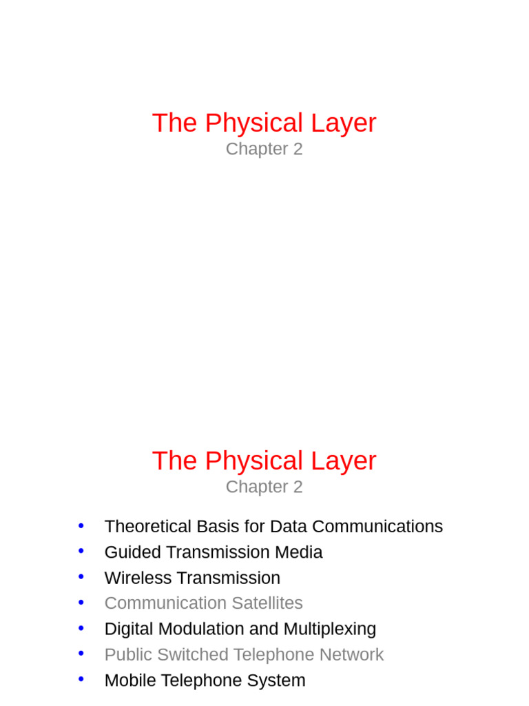 Lecture 3-Physical Layer | PDF | Cellular Network | Signal To Noise Ratio