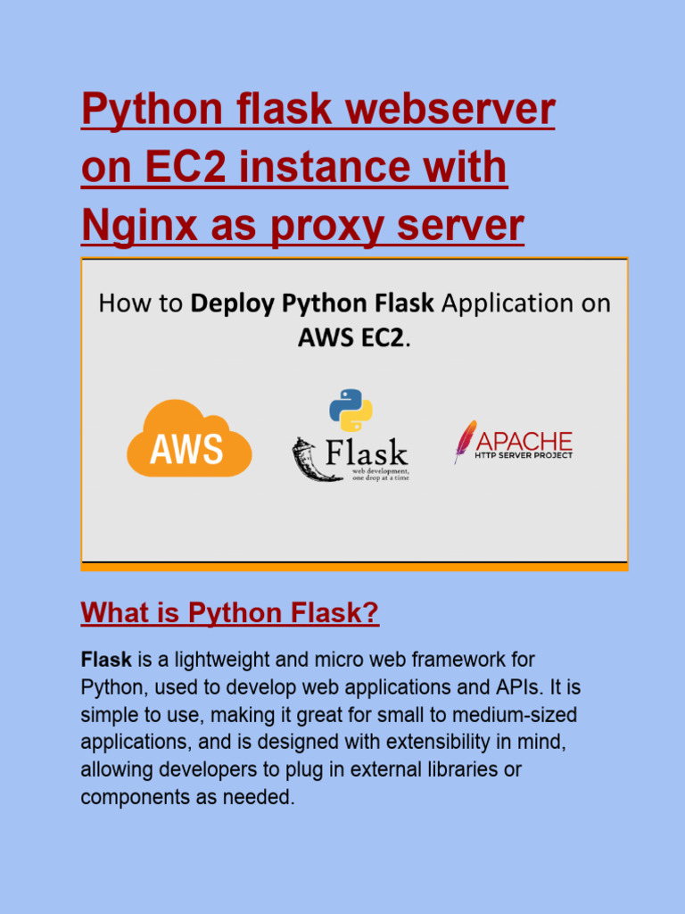 Python Flask Web Server On EC2 Aws | PDF | Proxy Server | Networking