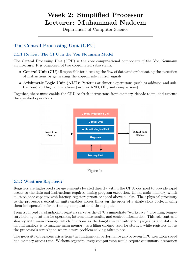 Week2 1 | PDF | Central Processing Unit | Computer Data Storage