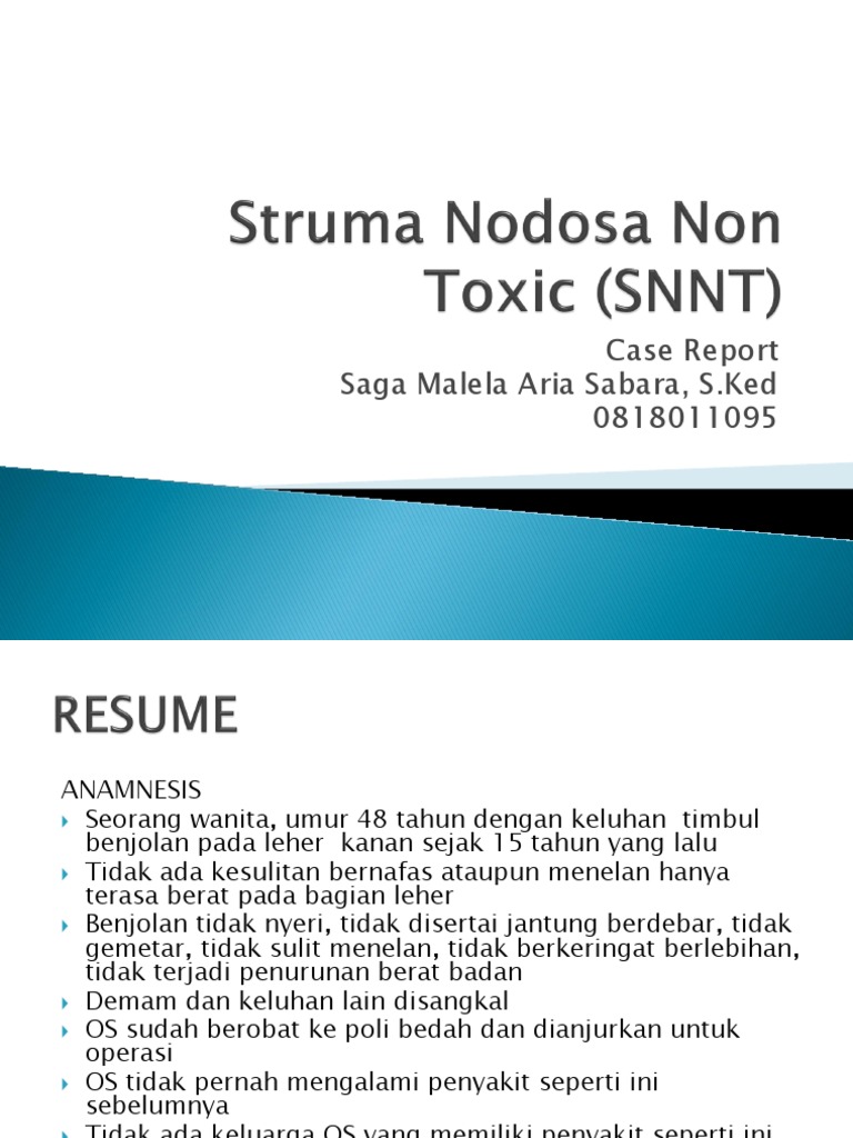 Struma Nodosa Non Toxic (SNNT) | PDF