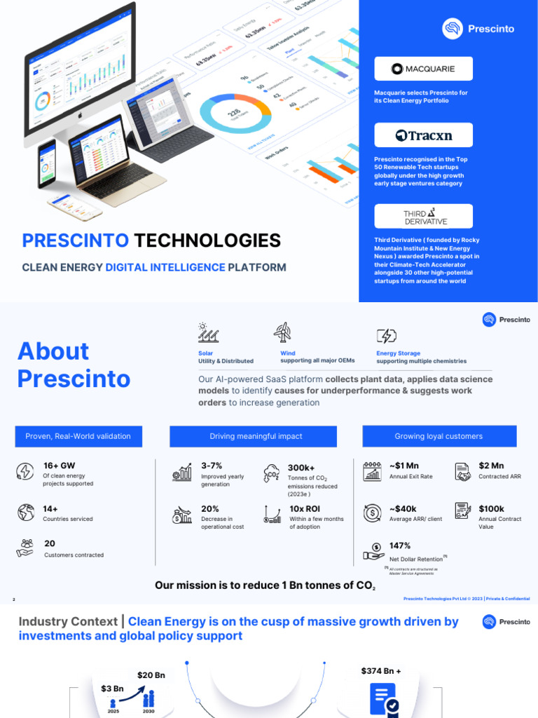 Prescinto: AI for Clean Energy Management | PDF | Renewable Energy ...