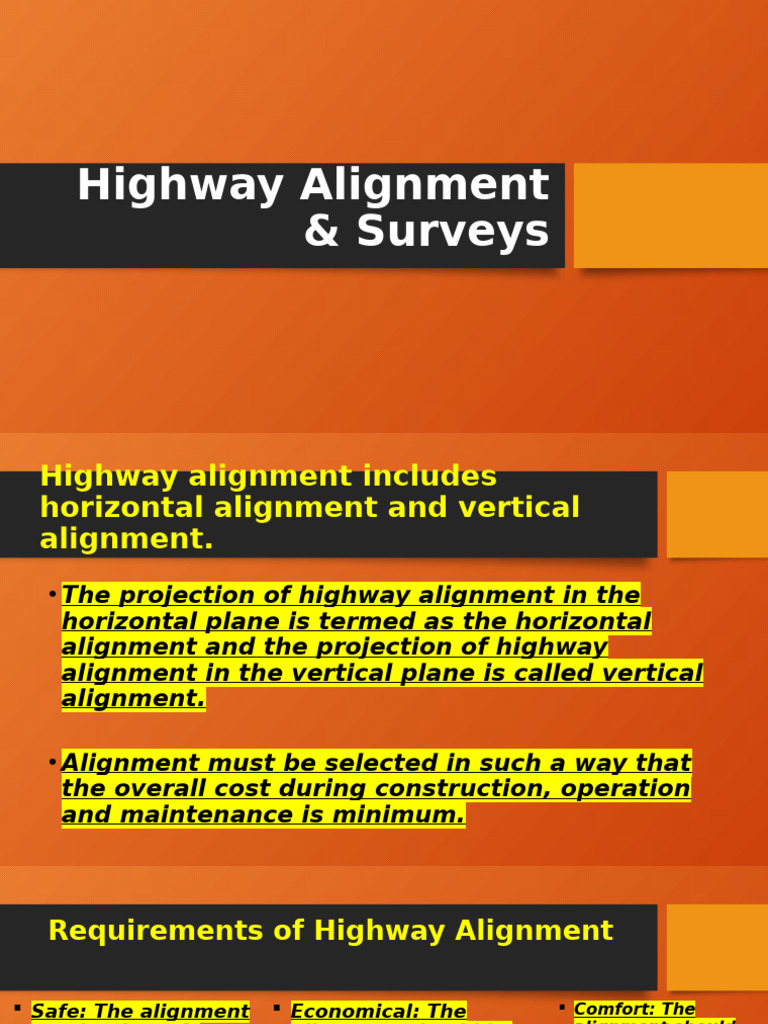 Highway Alignment and Survey Techniques | PDF | Topography | Surveying