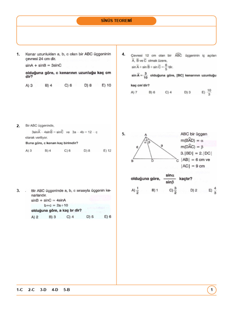 Sinus Teoremi 251106 183331 | PDF