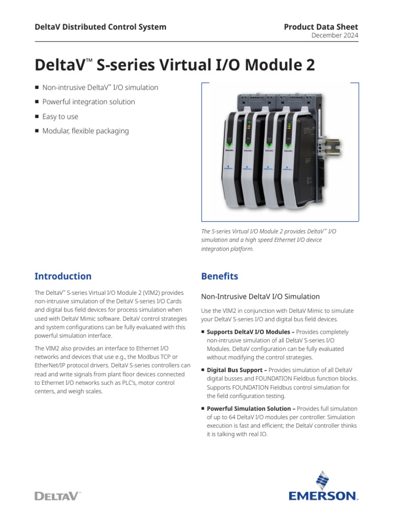 DeltaV S-series Virtual I/O Module 2 Guide | PDF | Computer Network ...
