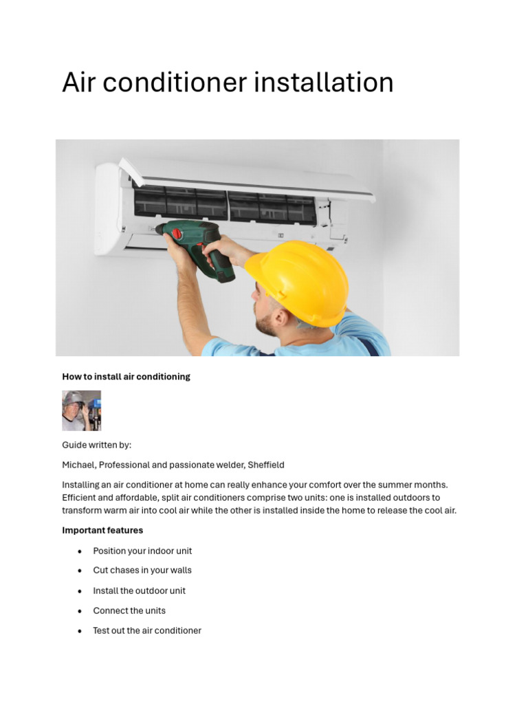 Air Conditioner Installation Guide | PDF | Air Conditioning | Heat Pump