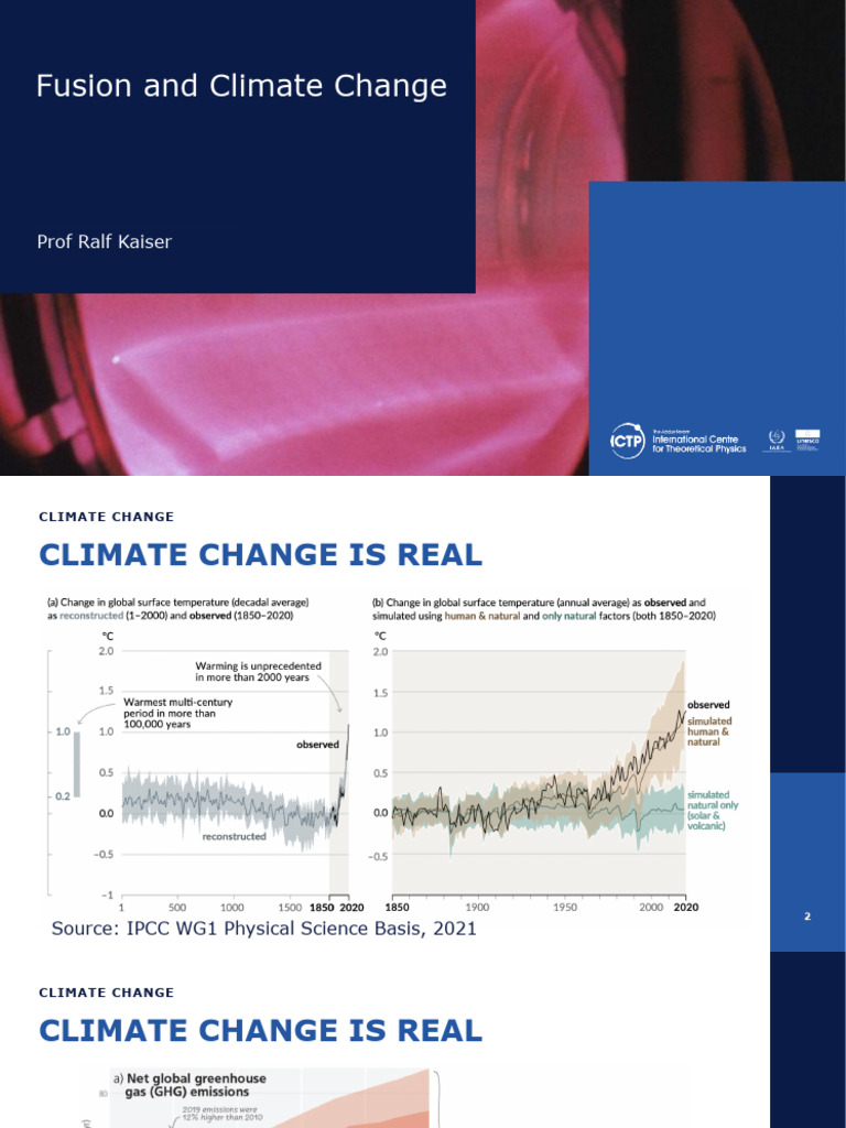 Lec. 6 - Fusion and Climate Change R. KAISER | PDF | Fusion Power ...